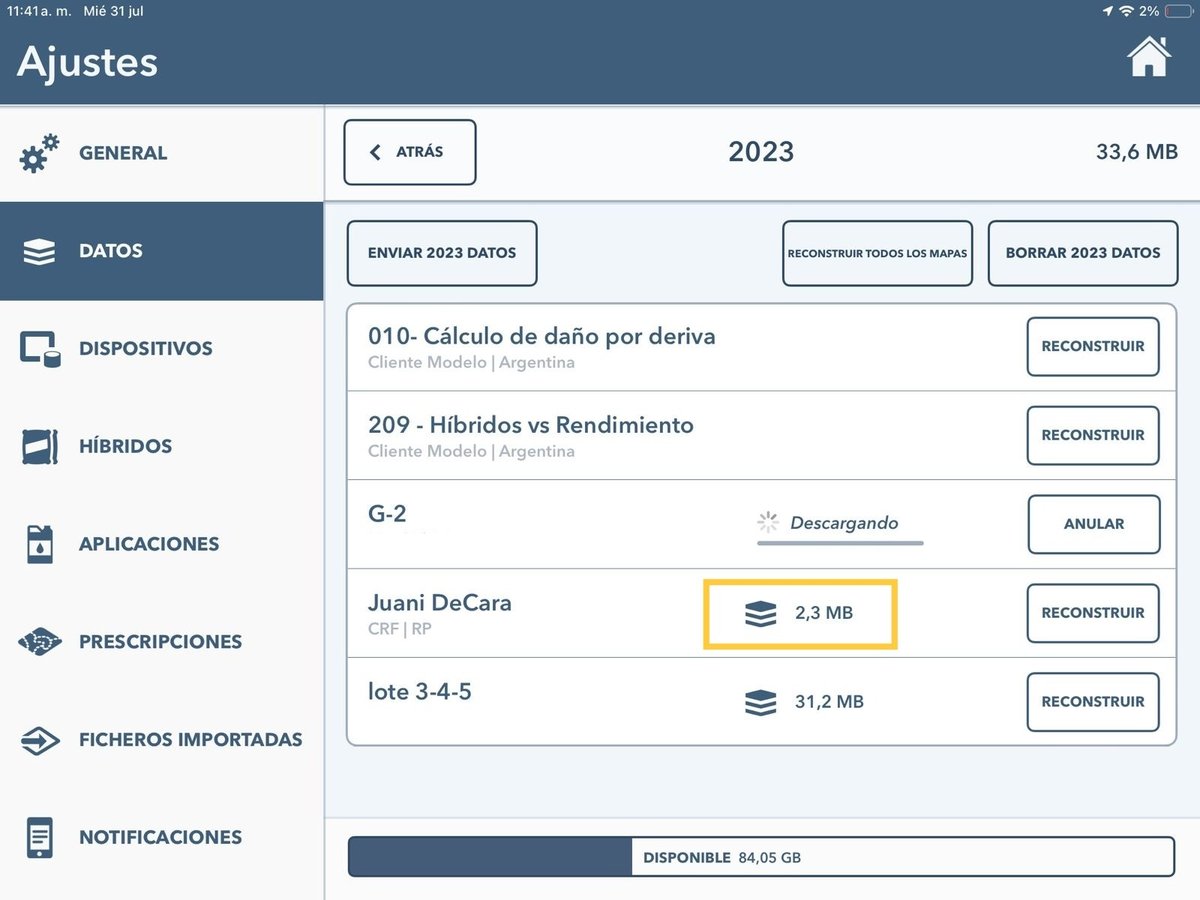 Cómo construir mapas en FieldView Cab app
