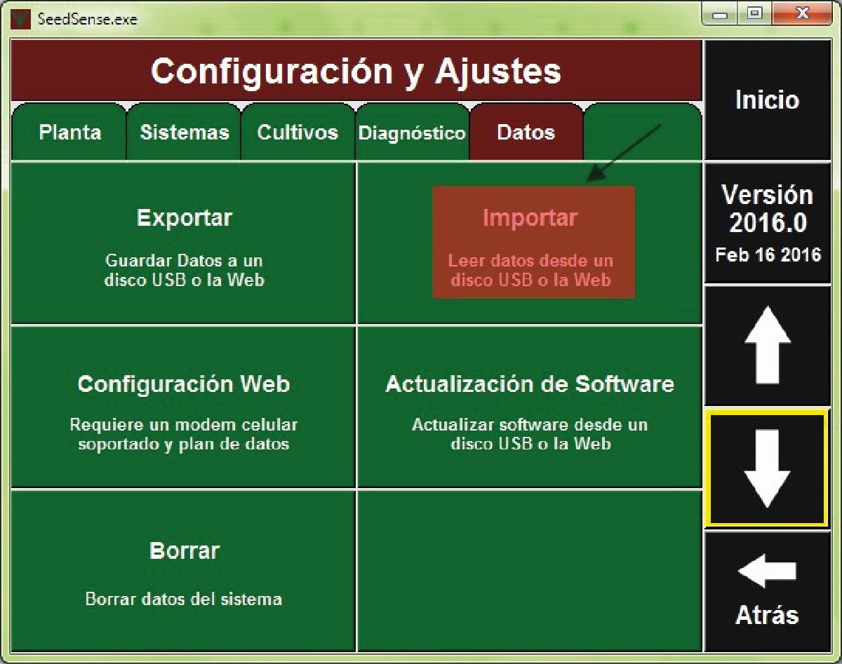 Importar prescripciones con un monitor Precision Planting GEN 2